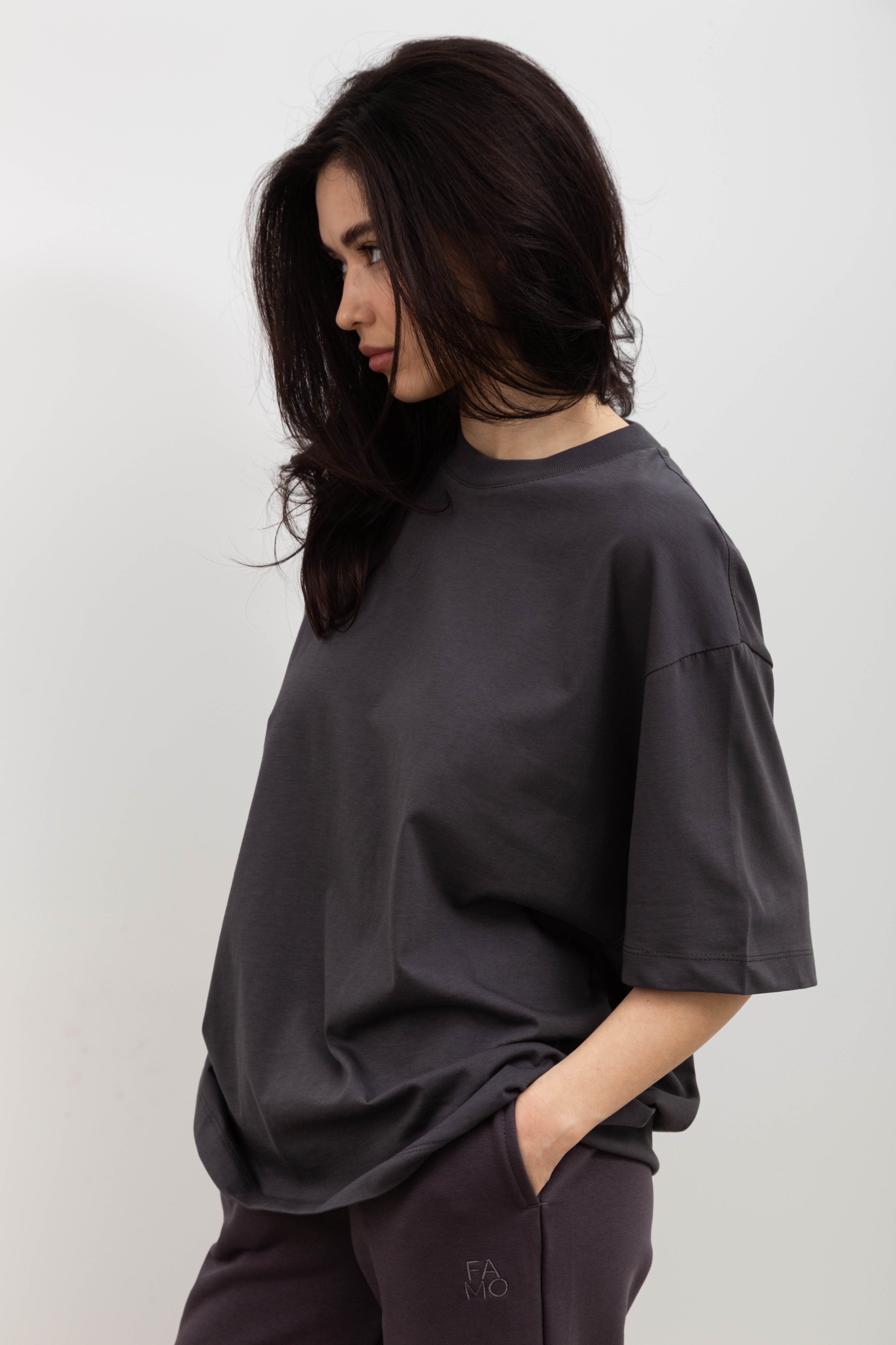 Футболка бавовняна oversize FUT-1067 купити в інтернет-магазині Famo.ua