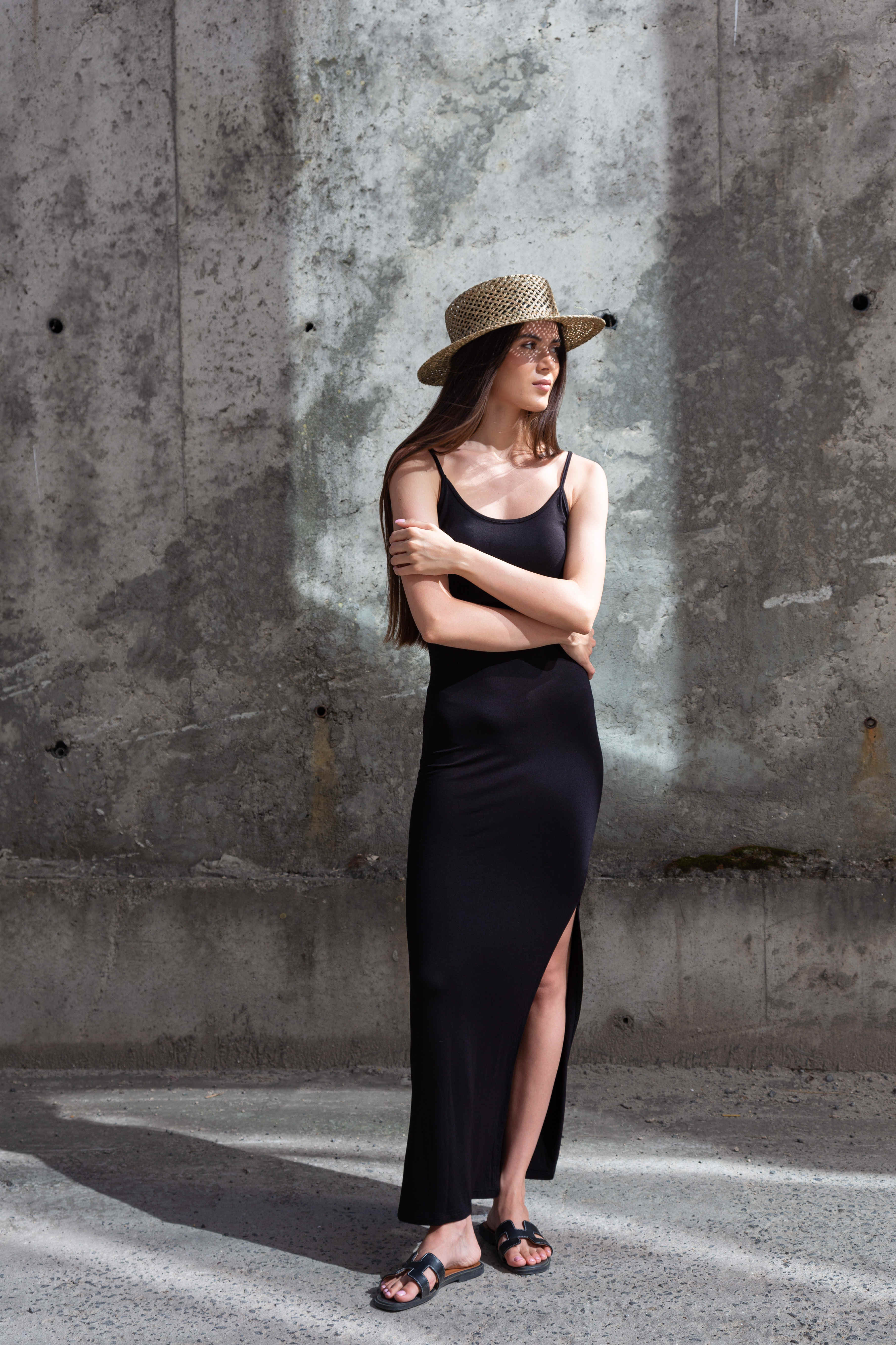 Сукня максі з віскози приталена PLA-241010 купити в інтернет-магазині Famo.ua