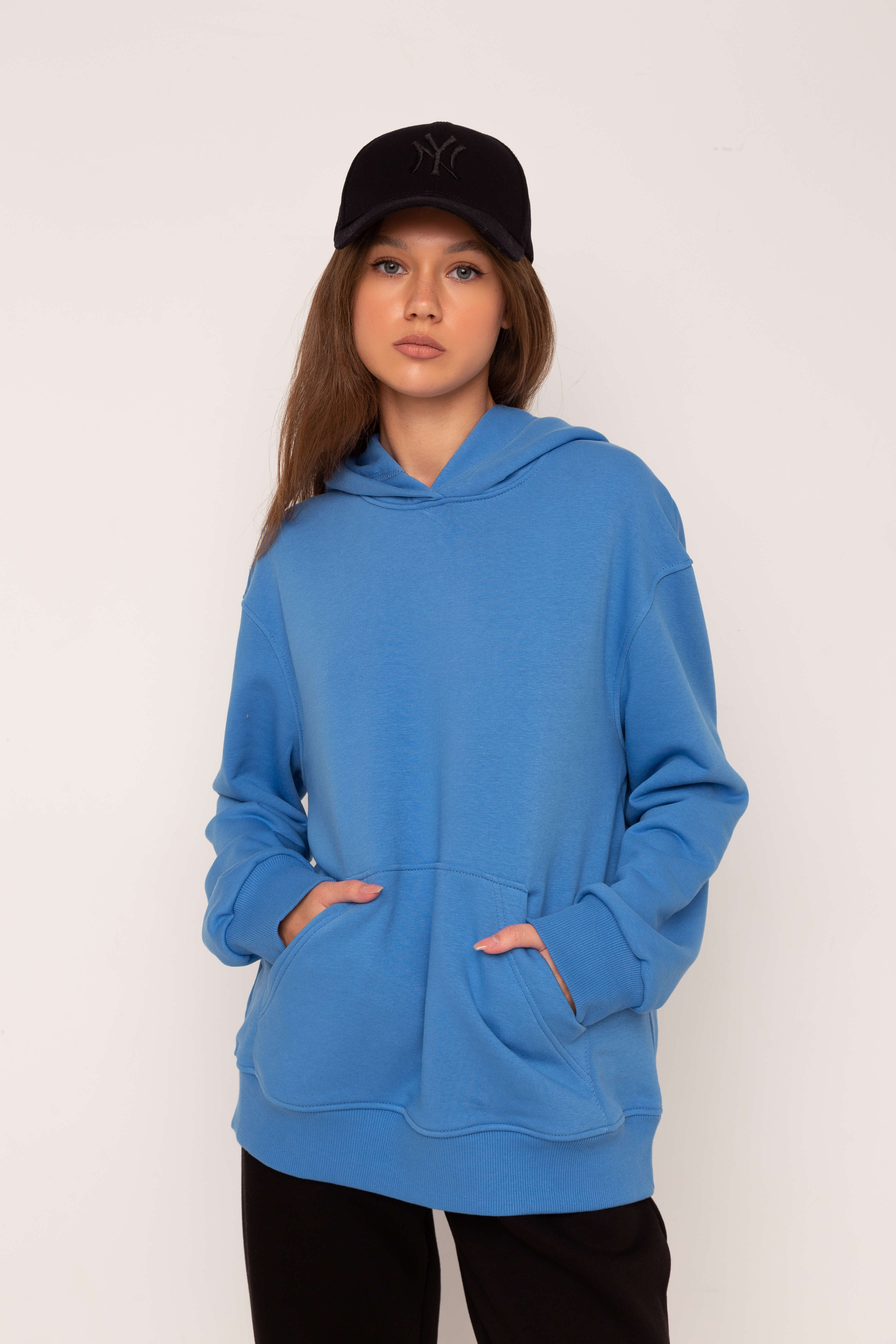 Худі вільне однотонне KOF-220801 купити в інтернет-магазині Famo.ua